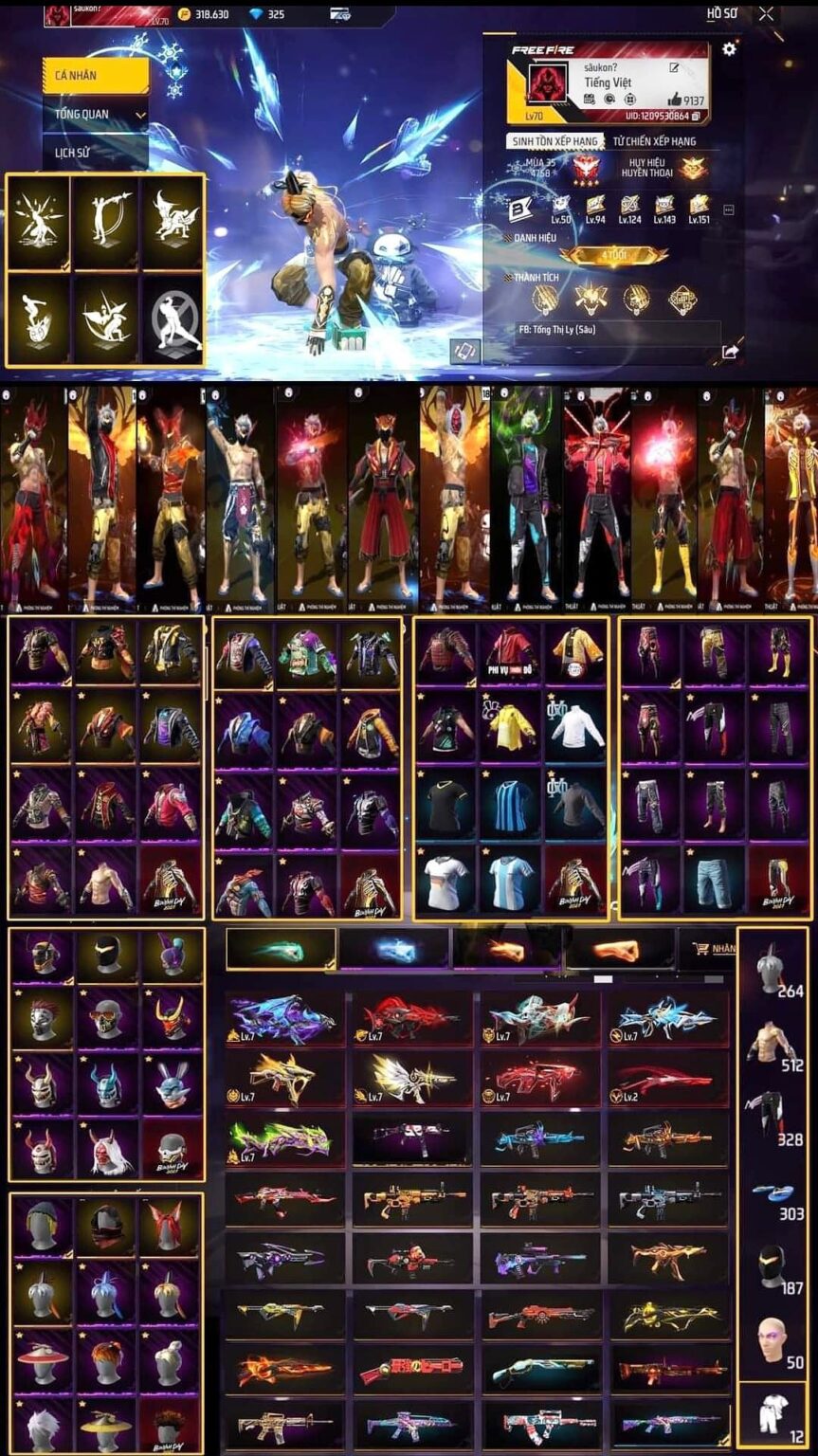 Ảnh Acc FF Giàu Nam Nữ 2025 | Nick VIP Xịn 20-40 Triệu