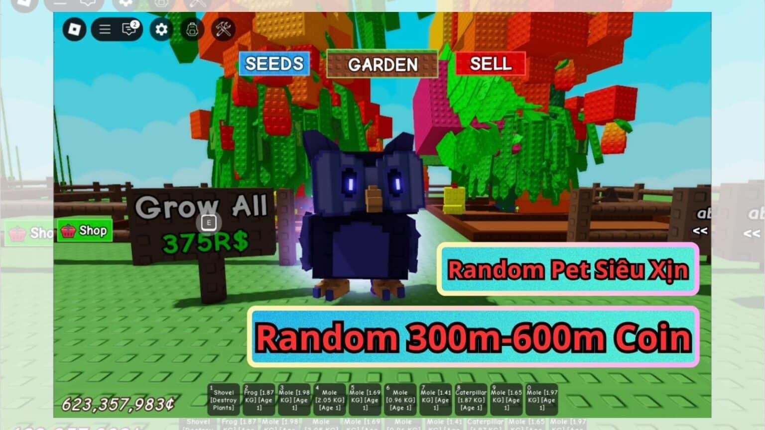 Shop Acc Grow A Garden 20k 50k Giá Rẻ 2025 | Acc Trồng Một Khu Vườn